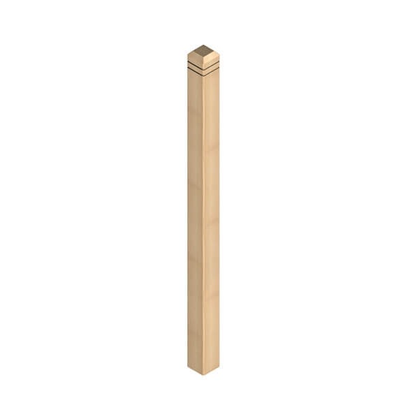 Pyramid Top Newel Post 1.30m (not stocked - order in item) - Fencing ...
